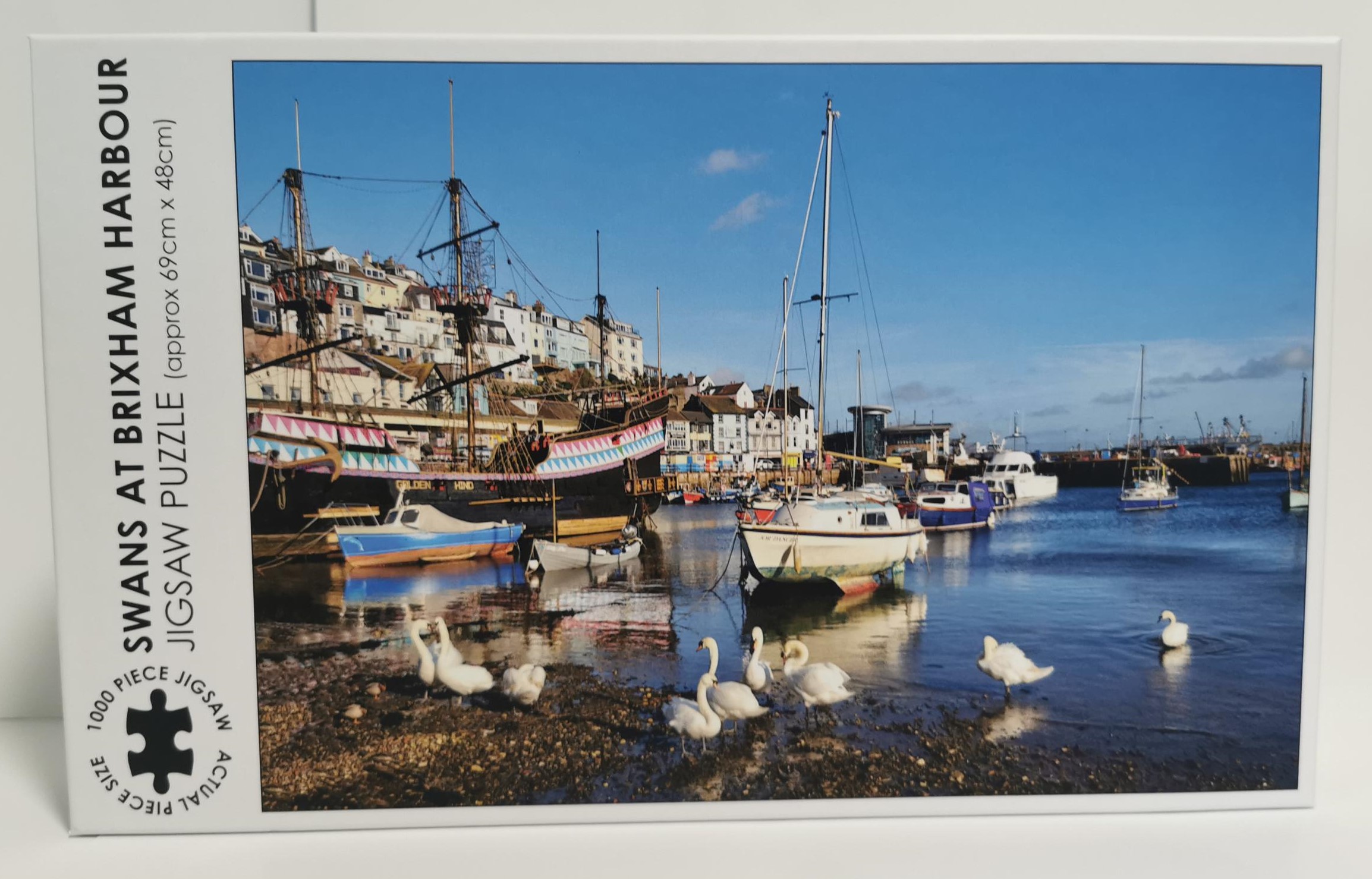 Swans at Brixham Harbour Jigsaw